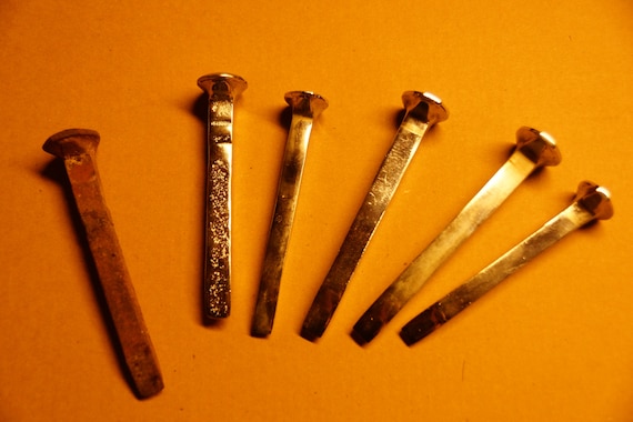 Chrome and Real Railroad Track Spikes - Etsy