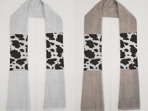 Black & White Cow Spots Kitchen Towel Boa / Scarf - Etsy