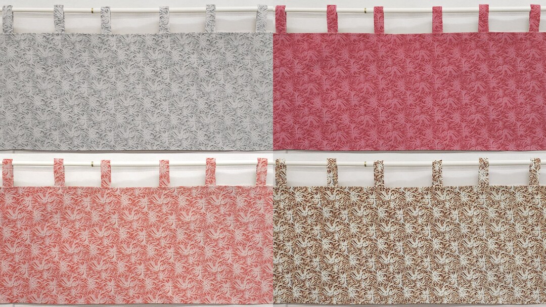 Breezy Swirl Tab Top Valances or Curtains (4 Colors Available) - Etsy