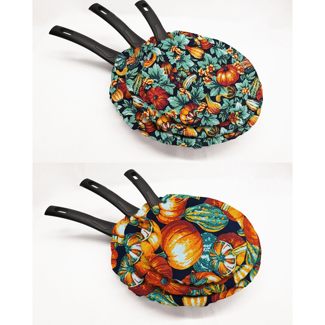 Pumpkins & Gourds Non-stick Pan Protector (set of 3) 2 Colors Available ...