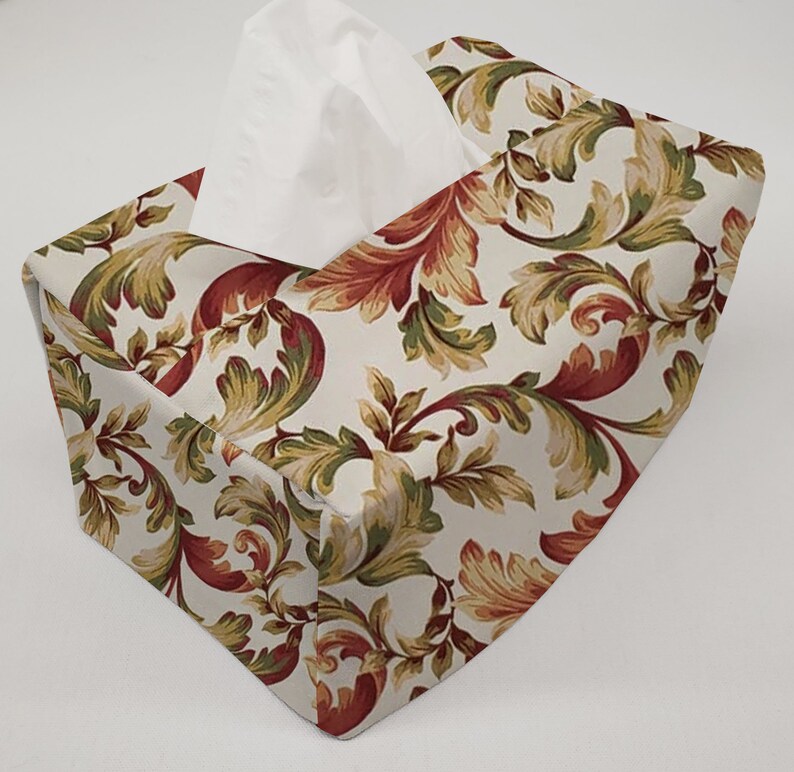 Autumn Fall Floral Leaves Tissue Box Cover - Etsy