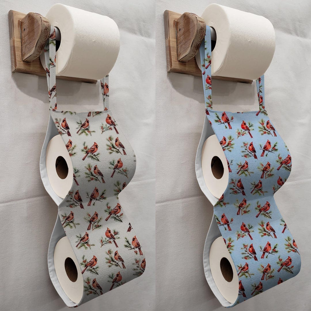 Cardinal Birds & Berries Toilet Paper Holder - Etsy