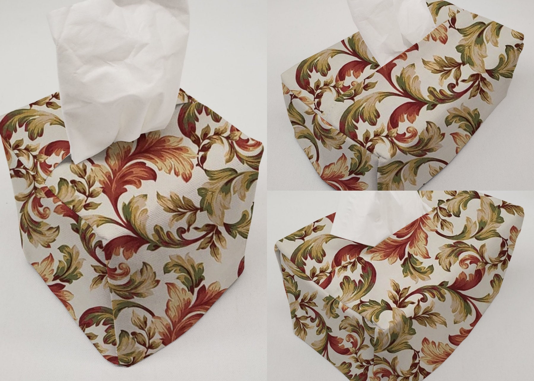 Autumn Fall Floral Leaves Tissue Box Cover - Etsy