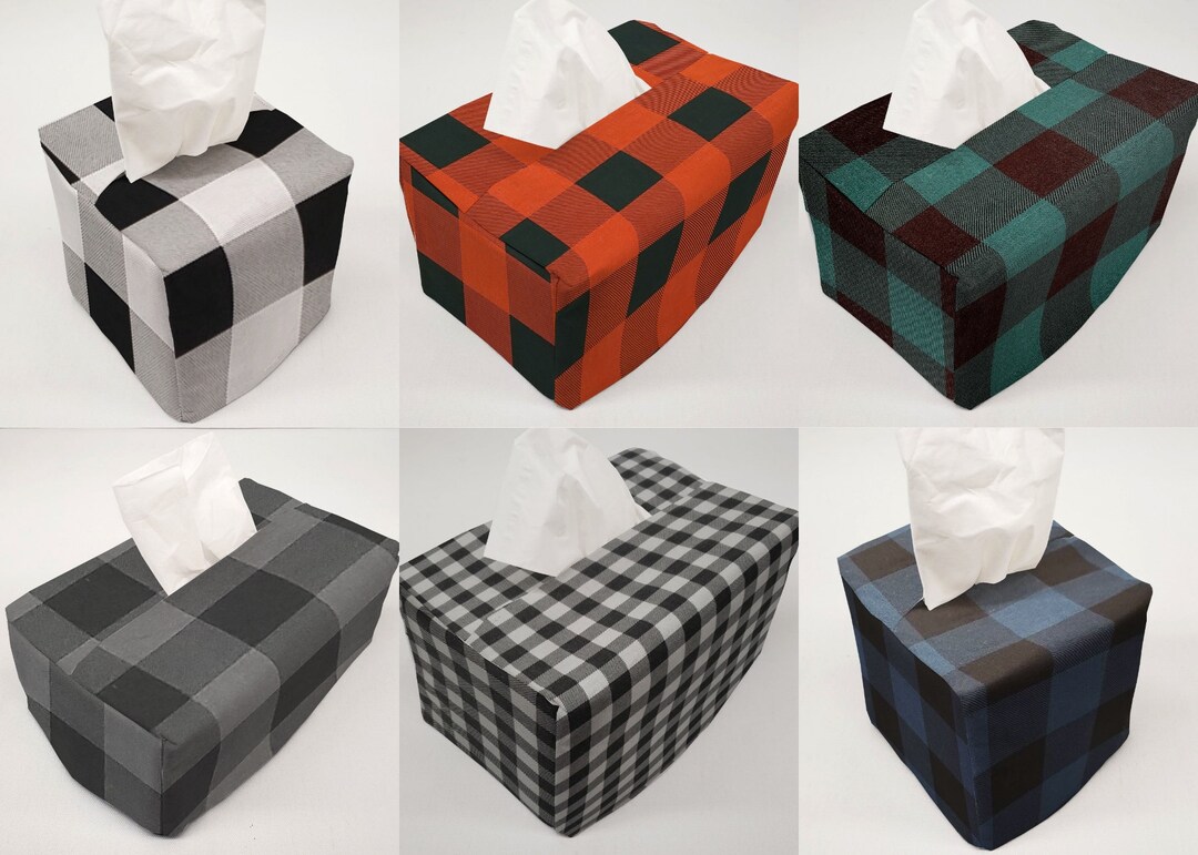 Buffalo Check Plaid Tissue Box Cover - Etsy