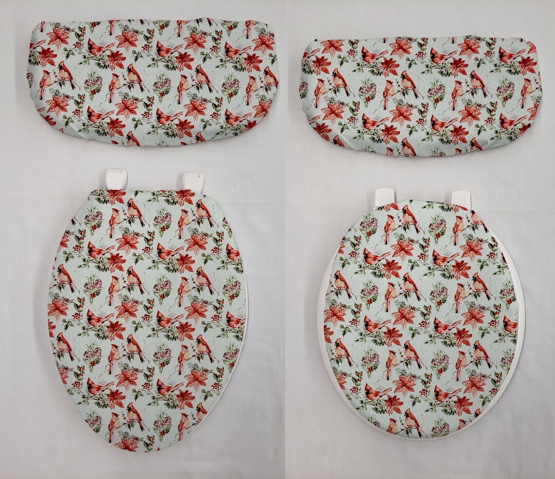 Winter Cardinals Toilet Seat Lid and Tank Cover Set - Etsy
