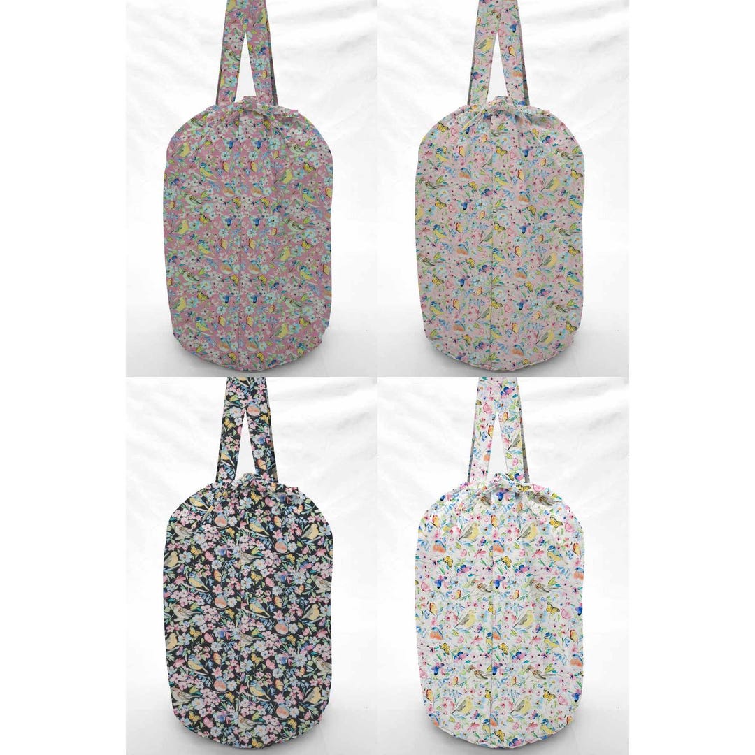 Birds & Butterflies in Blooms 5 Gallon Carboy Bottle Drawstring Carrier ...
