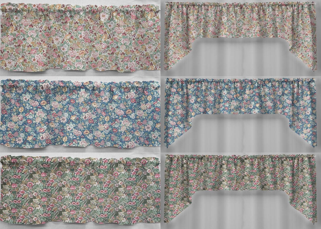 Rose Garden Valances, Curtains or Swags (3 Colors Available) - Etsy