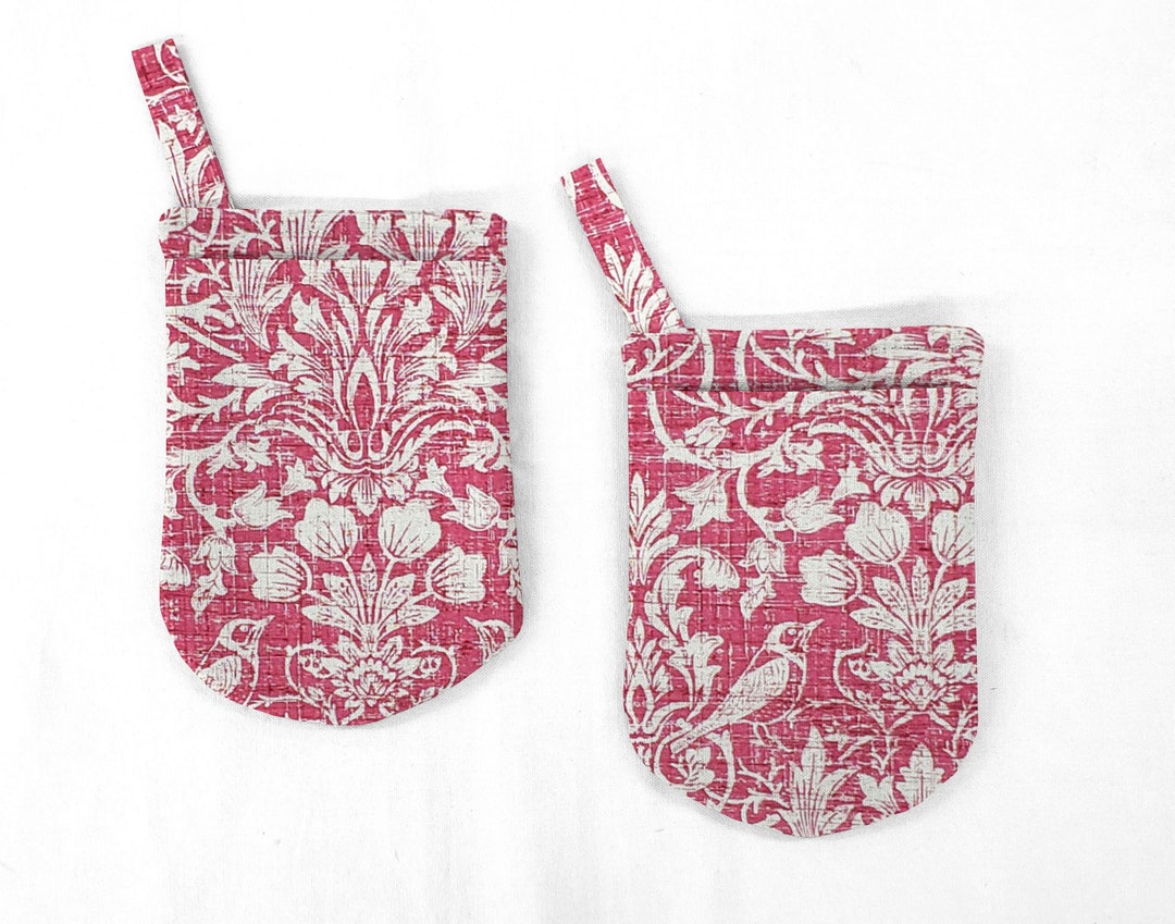 Pink Floral Damask Oven Mitts (set of 2) - Etsy