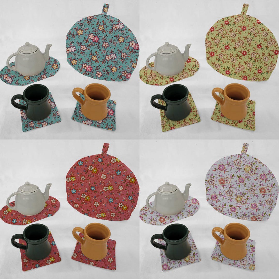 Spring Flowers Tea Pot Cozy & Coaster Set - Etsy