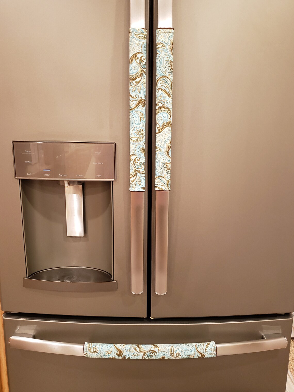 Brown & Teal Paisley Refrigerator Oven Dishwasher Handle - Etsy