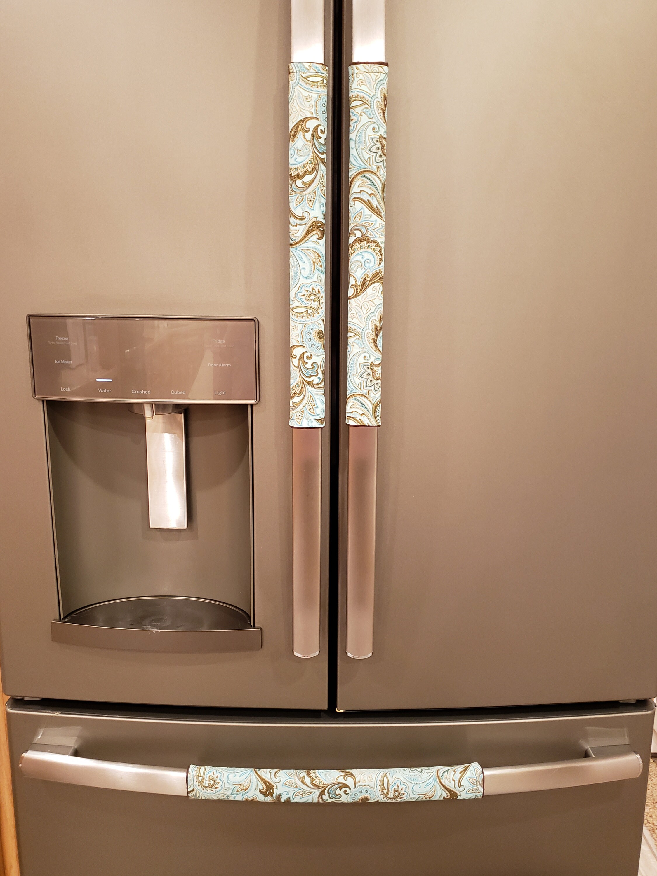 Brown & Teal Paisley Refrigerator Oven Dishwasher Handle - Etsy