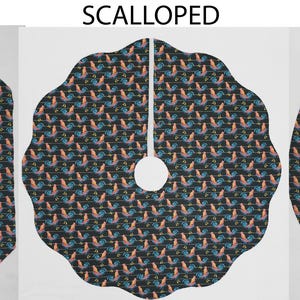 Roosters Christmas Tree Skirt 2 Colors Available 3 Shapes Available - Etsy