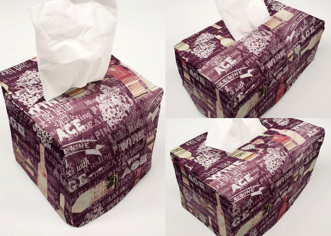 Purple Wine Tissue Box Cover - Etsy