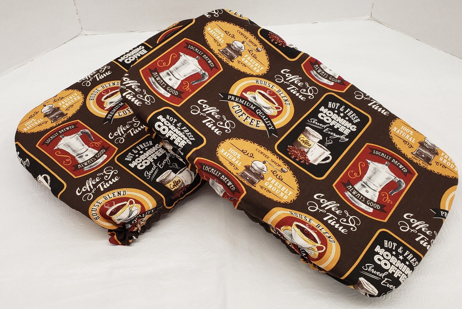 Morning Coffee Reusable Fabric Bowl & Casserole Pan Covers (3 Options ...