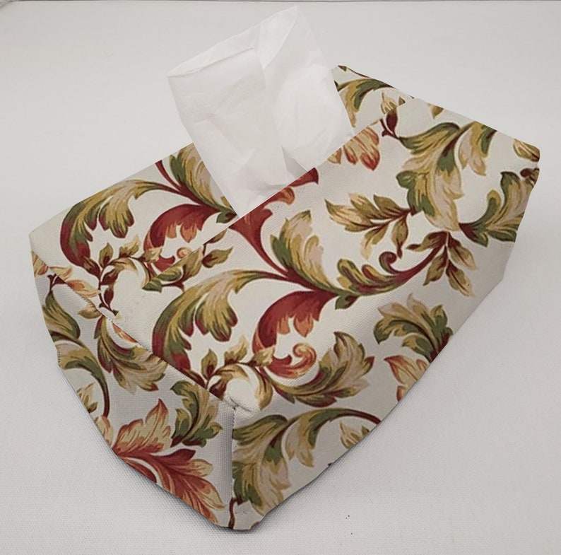 Autumn Fall Floral Leaves Tissue Box Cover - Etsy