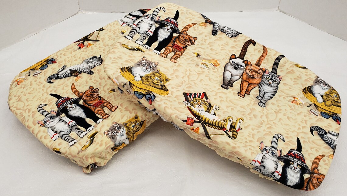Beach Cats Reusable Fabric Bowl & Casserole Pan Covers 3 | Etsy