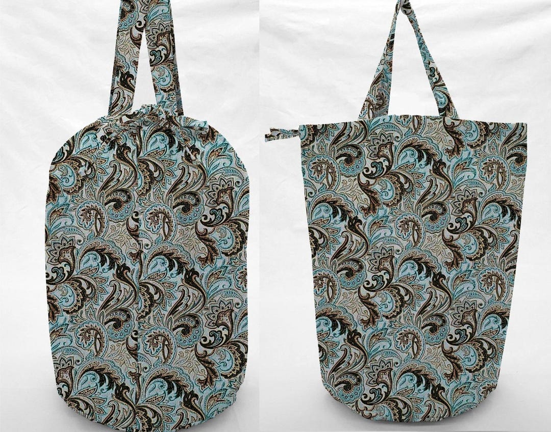 Brown & Teal Paisley 5 Gallon Carboy Bottle Drawstring Carrier and ...