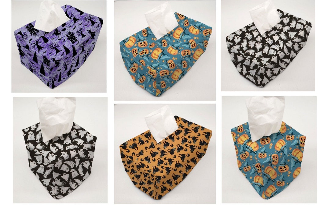 Halloween Tissue Box Cover (4 Patterns Available) - Etsy