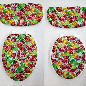 Watermelon & Pineapple Tropical Fruit Toilet Seat Lid and Tank Cover ...