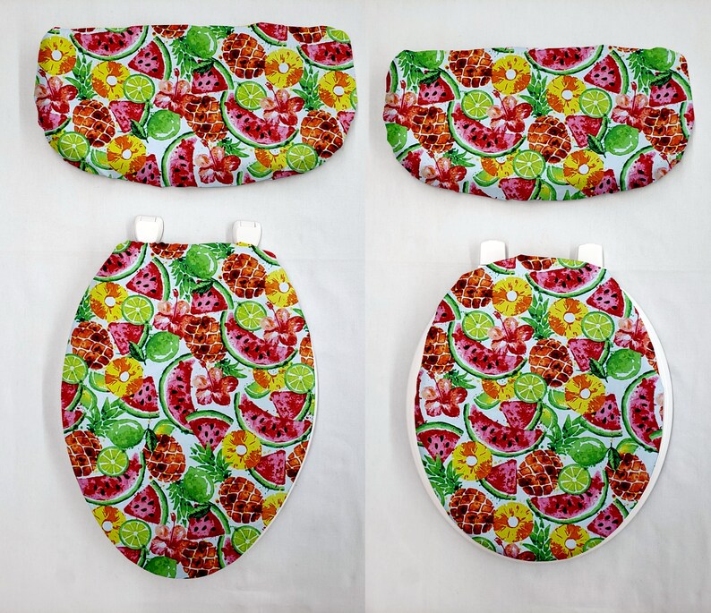 Watermelon & Pineapple Tropical Fruit Toilet Seat Lid and Tank - Etsy