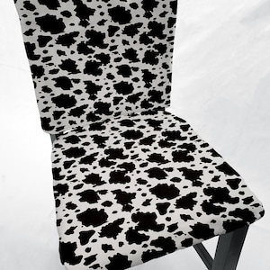 Black & White Cow Spots Dining Room Chair Back Covers or Seat Covers - Etsy
