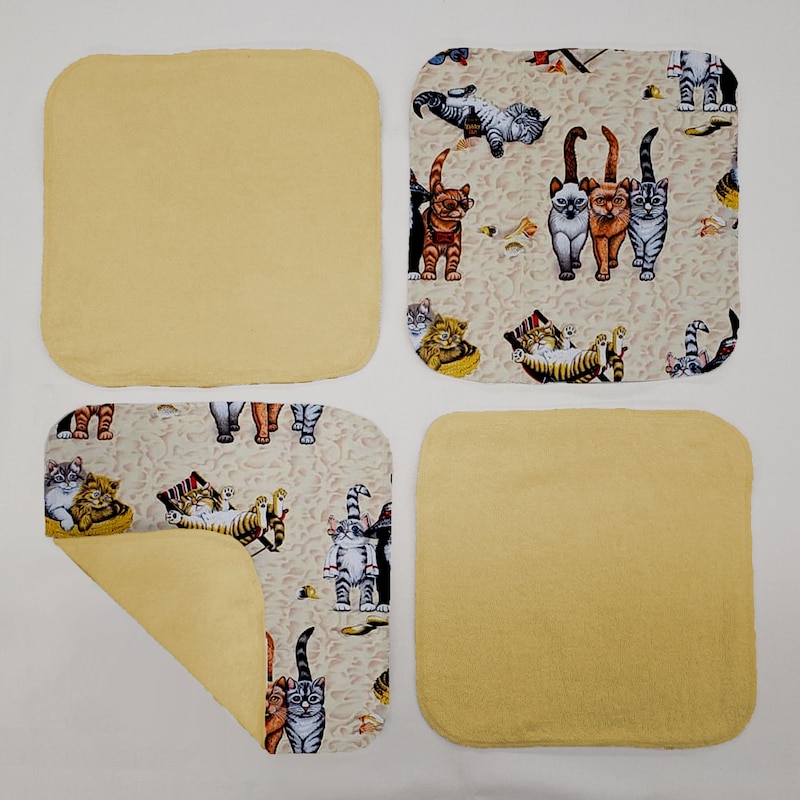 Cat Bathroom Washcloths - Etsy