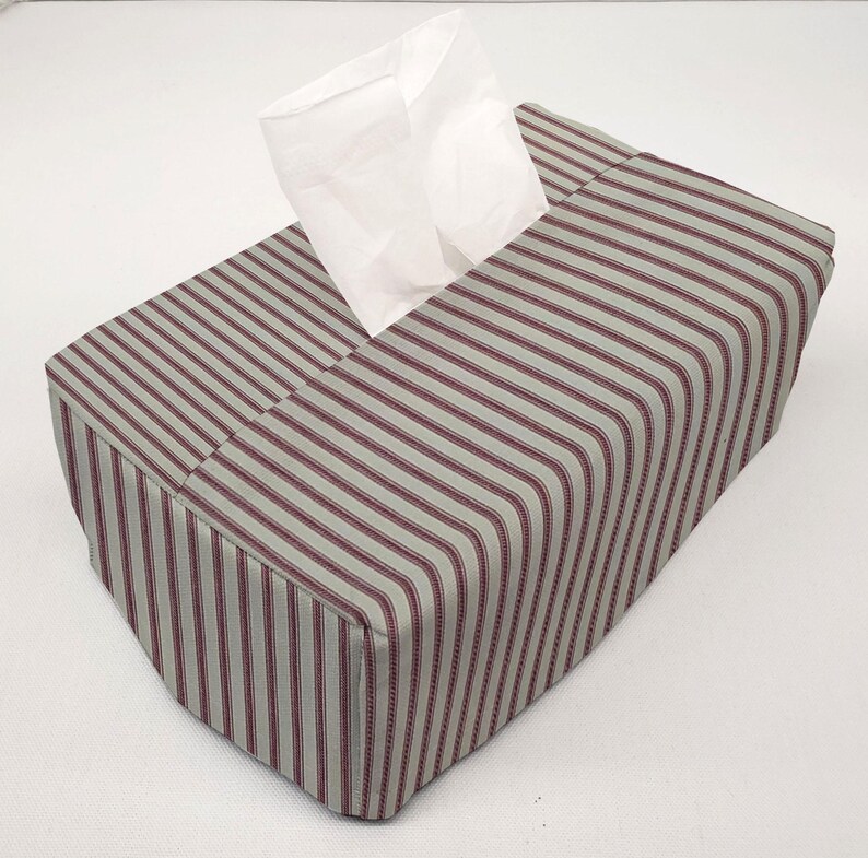 Ticking Stripe Tissue Box Cover (3 Colors Available) - Etsy