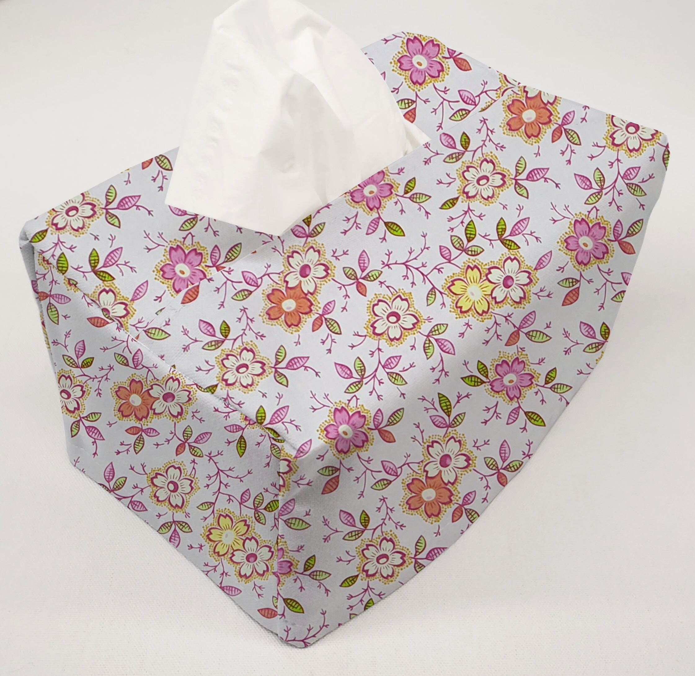 Spring Flowers Tissue Box Cover (4 Colors Available) - Etsy