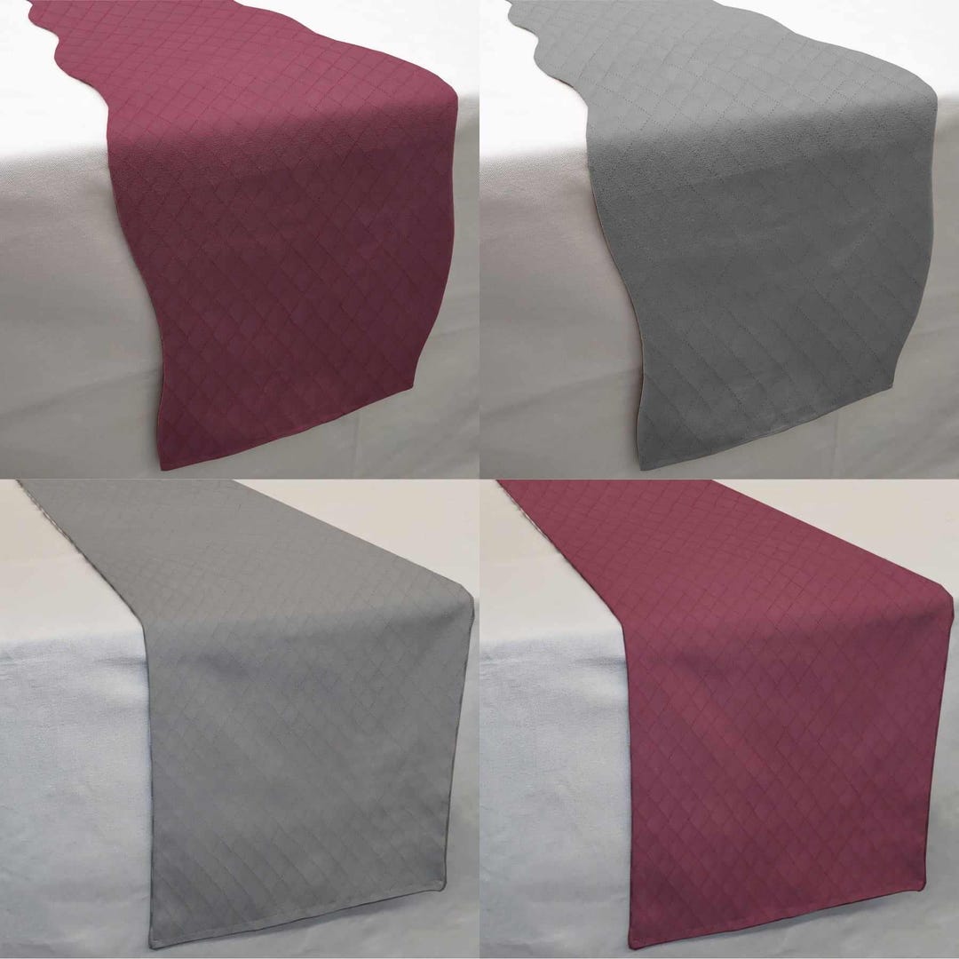 Quilted Table Runners (2 Shapes & 2 Colors Available) - Etsy