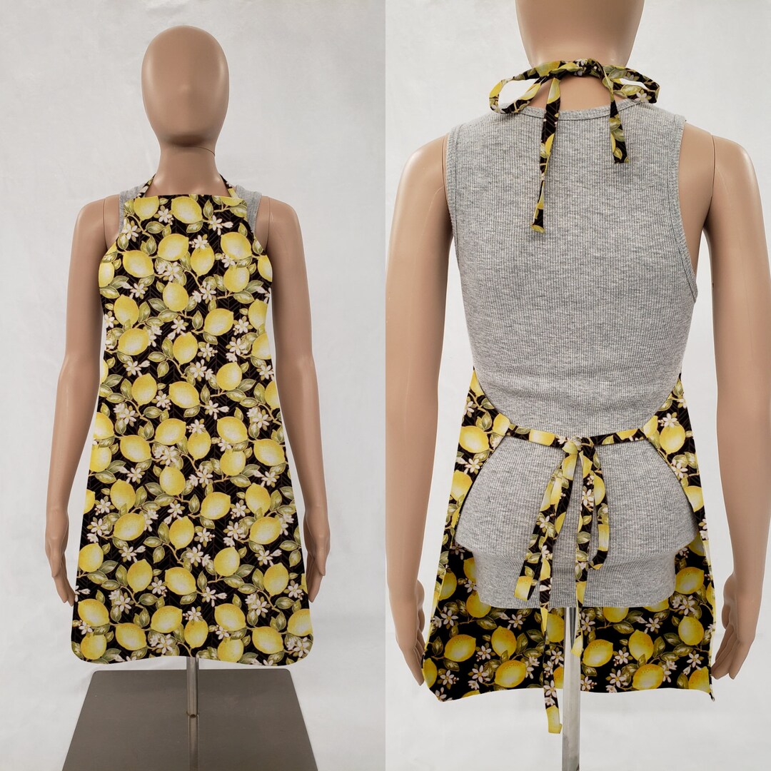 Lemon Blossoms Bib Apron - Etsy