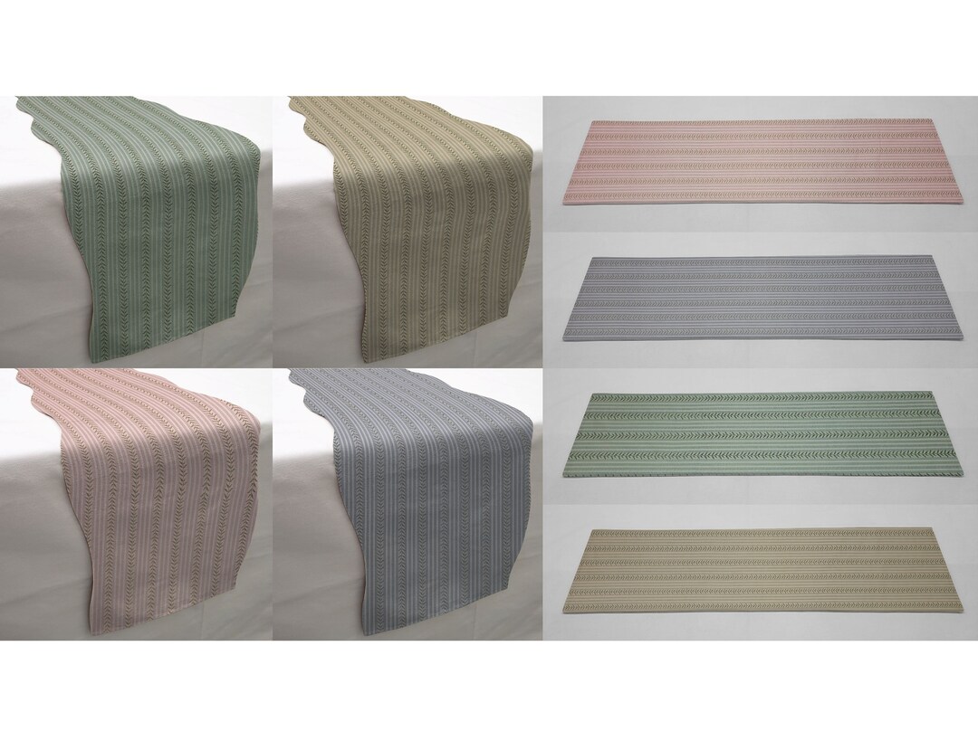 Striped Vines Table Runner (2 Shapes & 4 Colors Available) - Etsy
