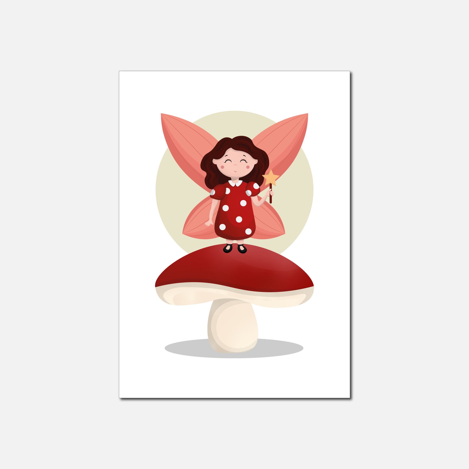 Printable Fairy Wall Art, Cute and Unique Nursery Illustration, Cartoon ...