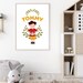 Custom Boy Name Sign, Cute Cartoon Portrait, Adorable Illustrated Kids ...