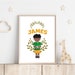 Custom Boy Name Sign, Cute Cartoon Portrait, Adorable Illustrated Kids ...