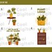 Botanical Vector Illustrations Set, Cute Plants Clipart for Commercial ...
