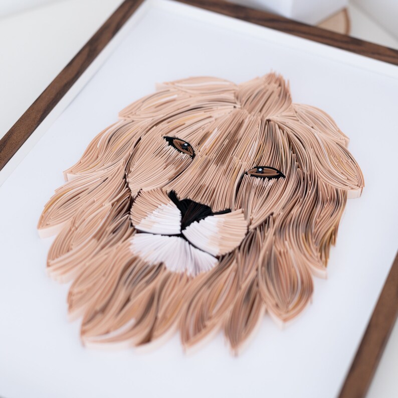 3D Paper Lion Wall Art Wild Animals Home Decoration Safari | Etsy