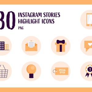 Business Instagram Highlight Covers, Marketing and Sales Icons Set ...
