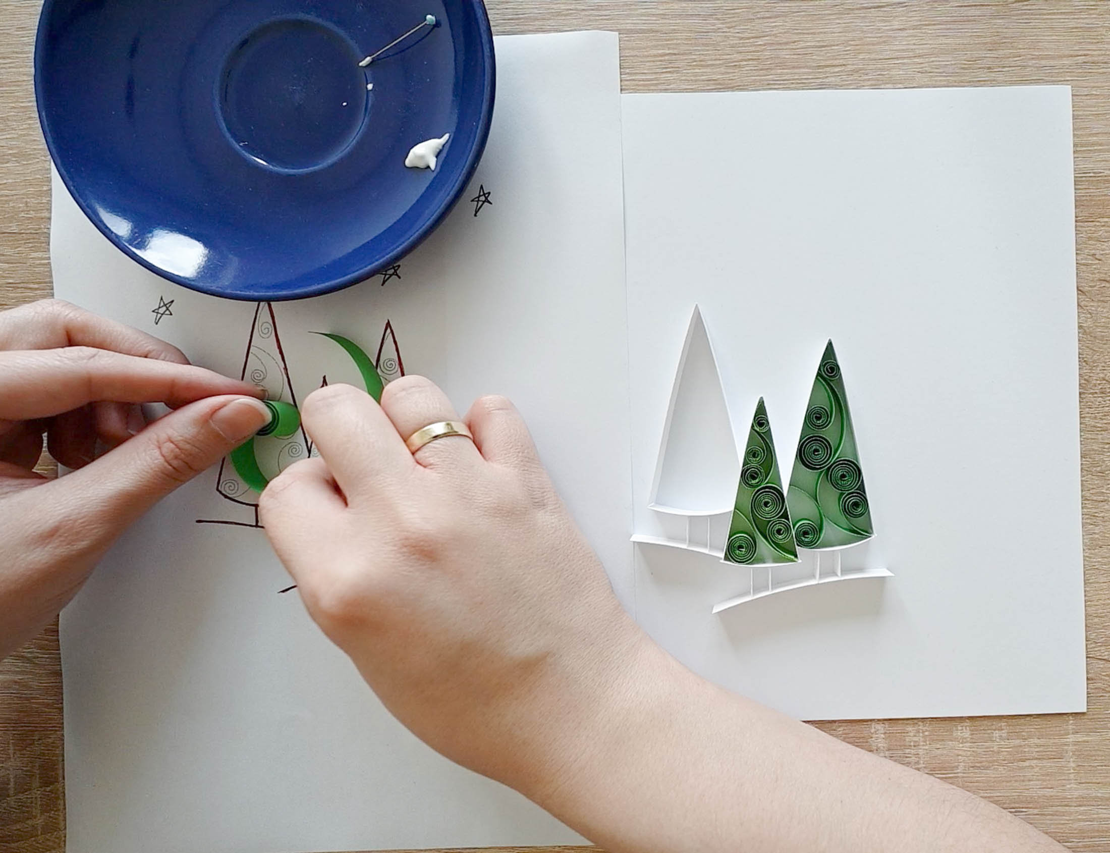 Winter Night Quilling Tutorial Step by Step, DIY Christmas Home ...