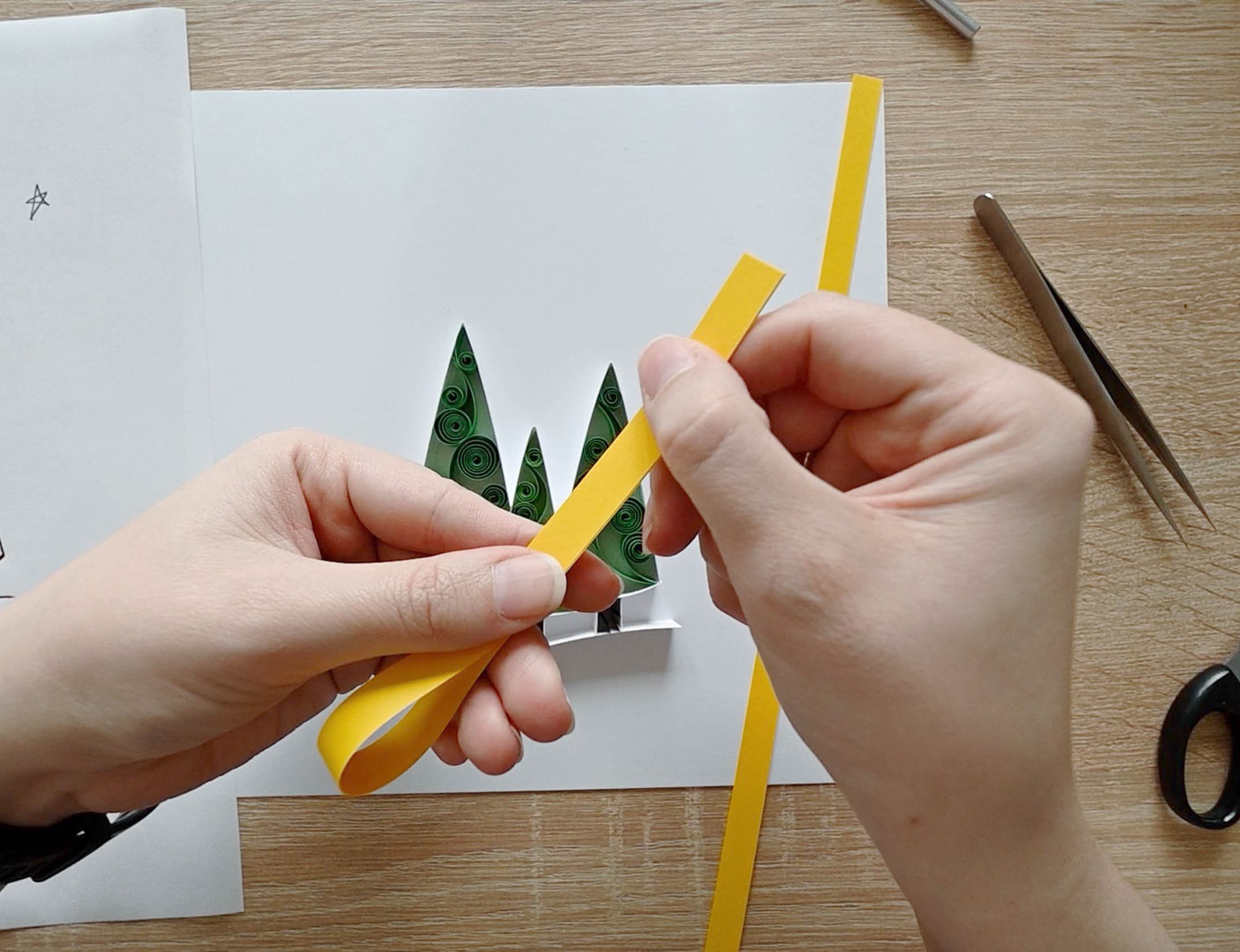 Winter Night Quilling Tutorial Step by Step, DIY Christmas Home ...