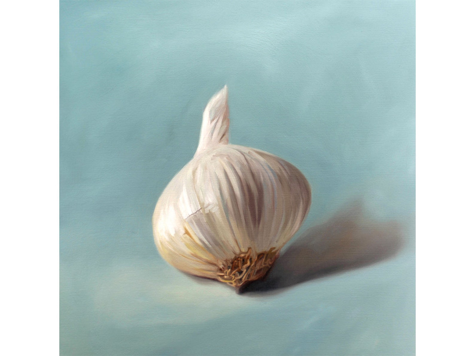 Garlic Bulb Food Kitchen Oil Painting Fine Art Print by - Etsy
