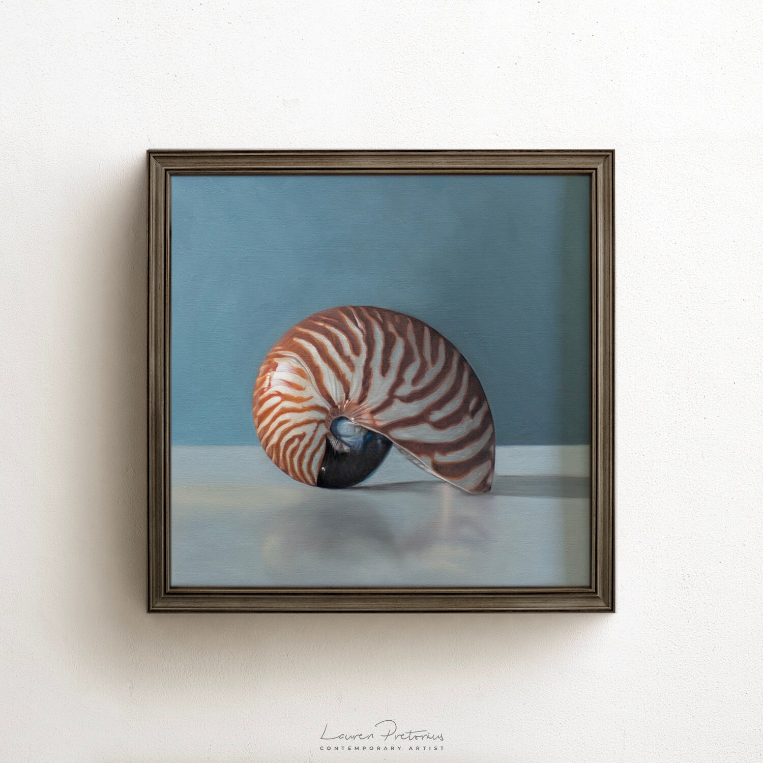 Nautilus Shell Nautical Ocean Oil Painting Fine Art Print | Etsy