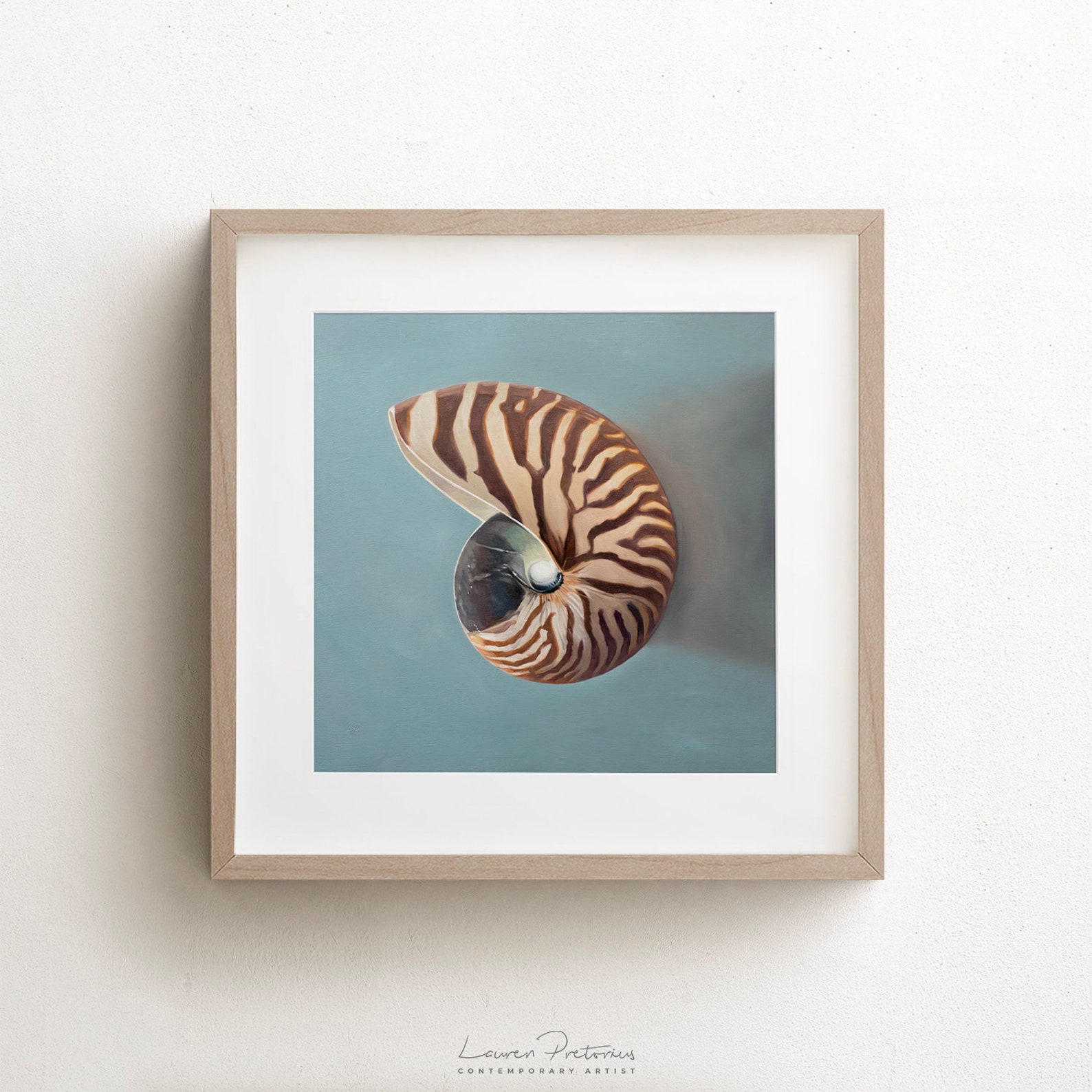 Nautilus Shell Beach Tropical Nautical Oil Painting Fine Art | Etsy