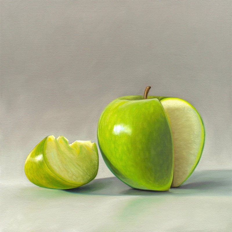 Apple Painting - Etsy