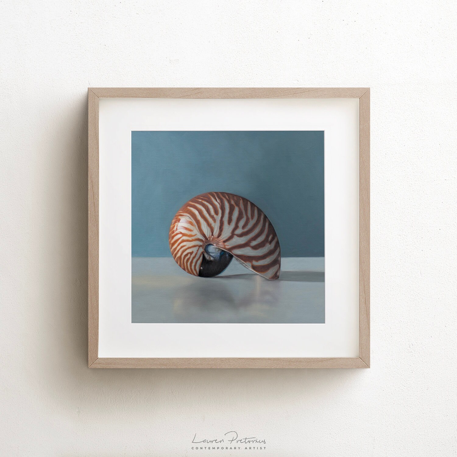 Nautilus Shell Nautical Ocean Oil Painting Fine Art Print | Etsy