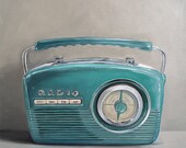 Vintage Turquoise Radio Still Life Oil Painting Signed Fine - Etsy