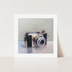 Vintage Film Camera Still Life Oil Painting Signed Fine Art Print ...