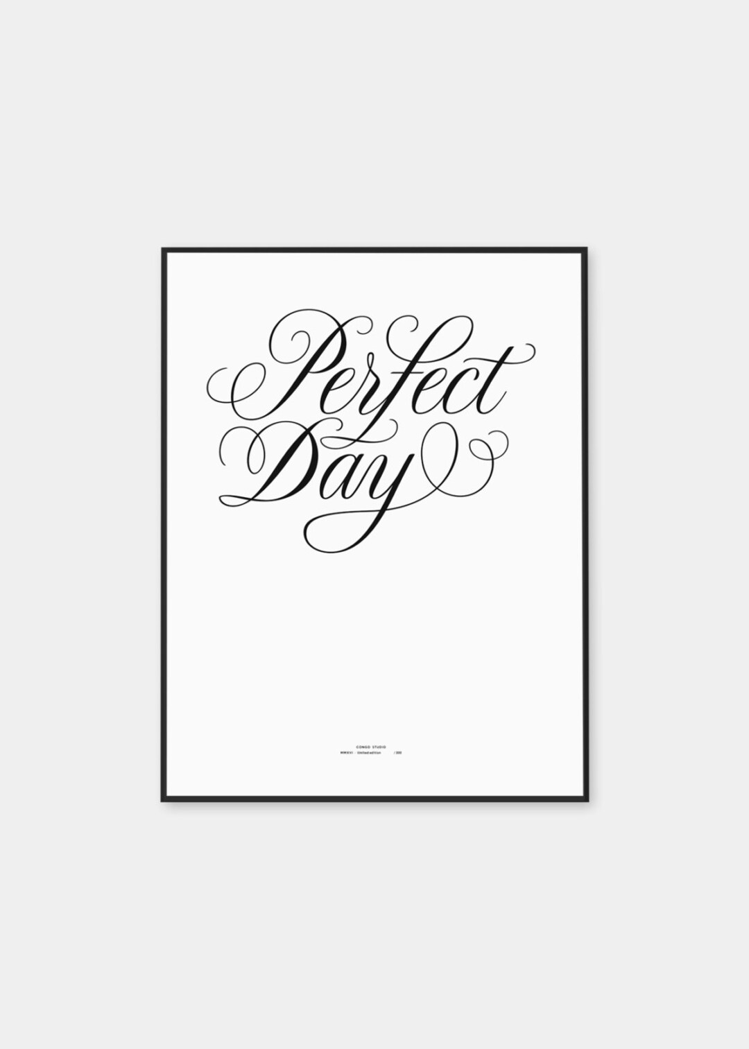 Perfect Day. Copperplate Lettering Finished in Black Foil. - Etsy