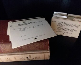 Library card catalog | Etsy