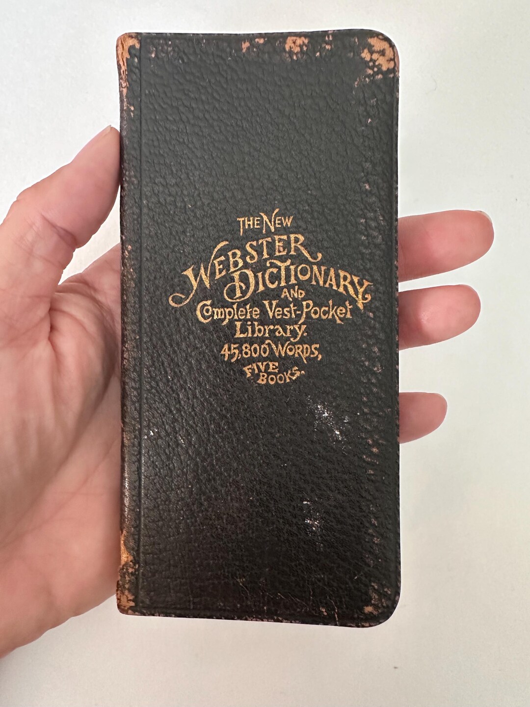 Antique Webster Dictionary and Complete Vest Pocket Library Book ...