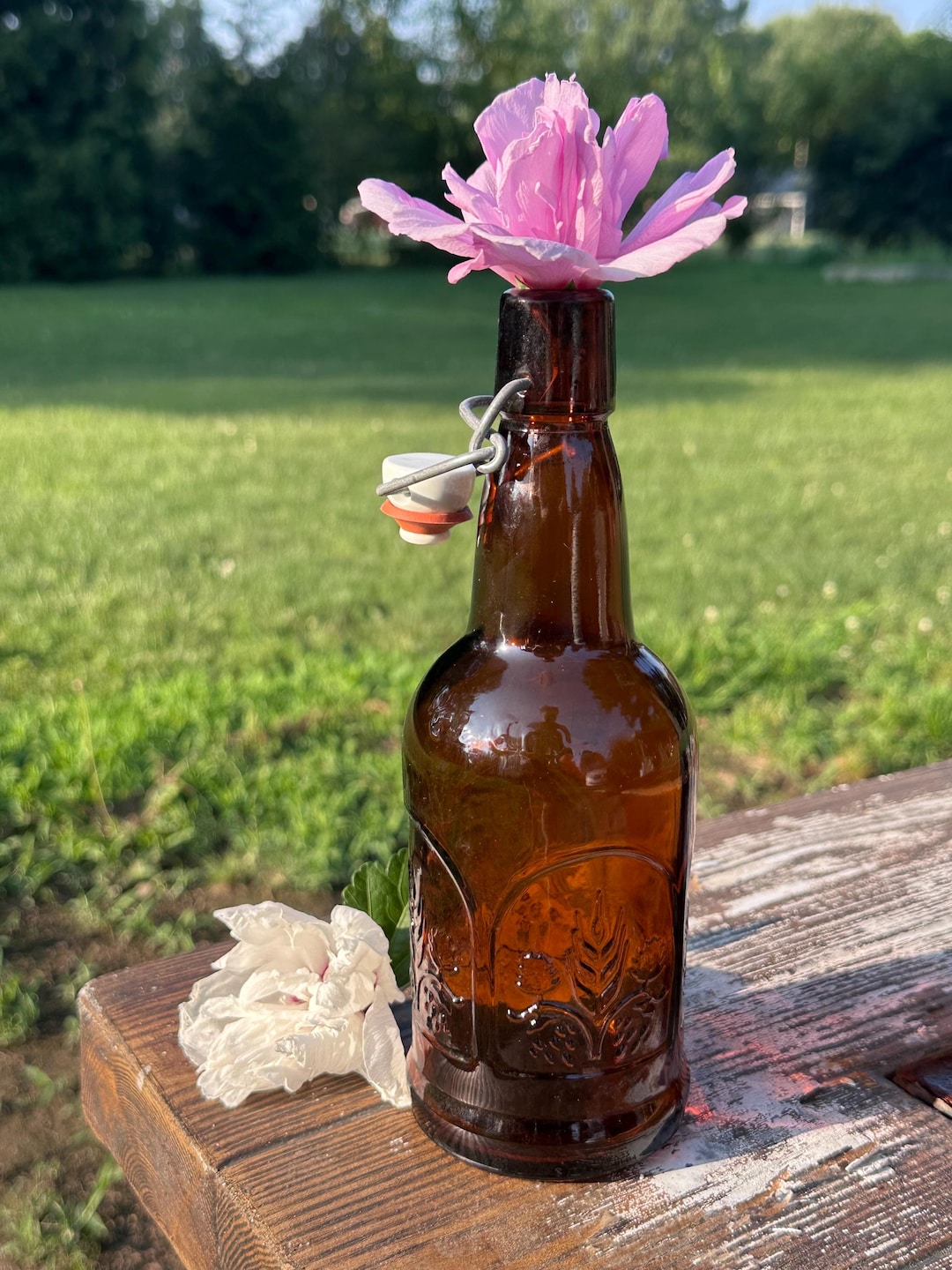 Vintage Unused Grolsch Beer Bottle, Amber Brown Color With Swing Top ...